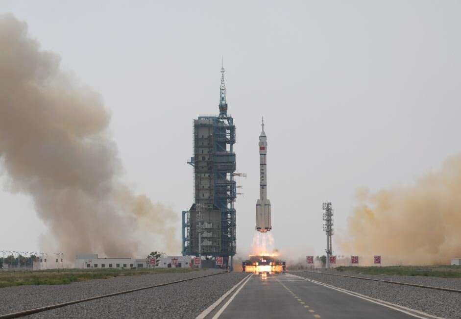 China launches spaceship with 3 astronauts to its space station