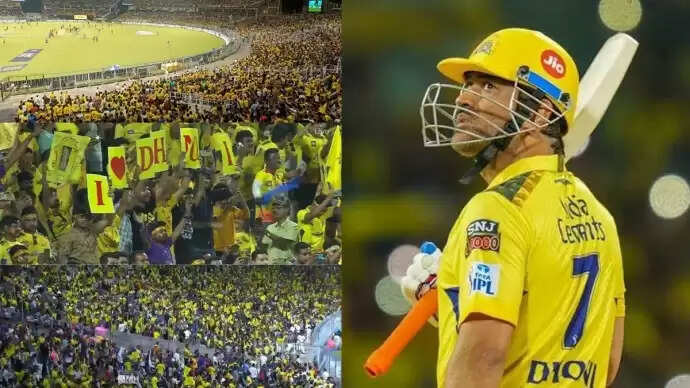 IPL 2023 : Dhoni emotional as Eden Gardens turns into CSK's home ground ...